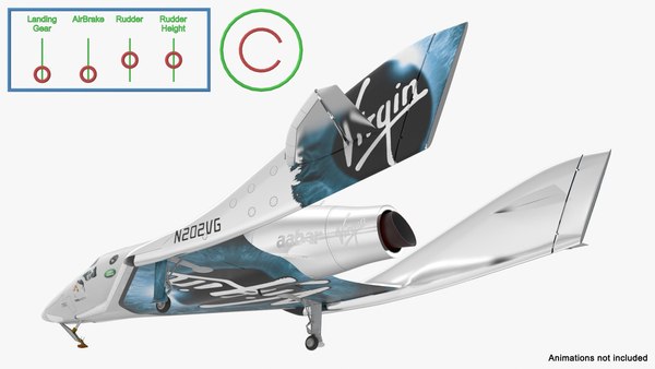 modelo 3d VSS Unity Virgin Suborbital Spaceplane Rigged - TurboSquid ...