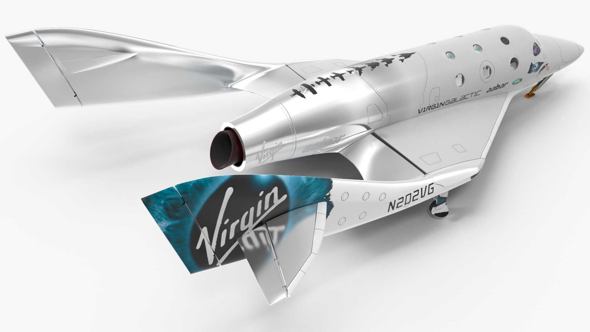 VSS Unity Virgin Suborbital Spaceplane Rigged 3D model - TurboSquid 1838738