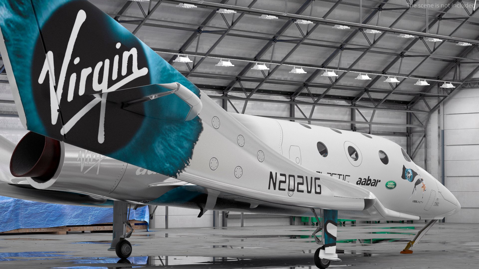 VSS Unity Virgin Suborbital Spaceplane Rigged 3D model - TurboSquid 1838738