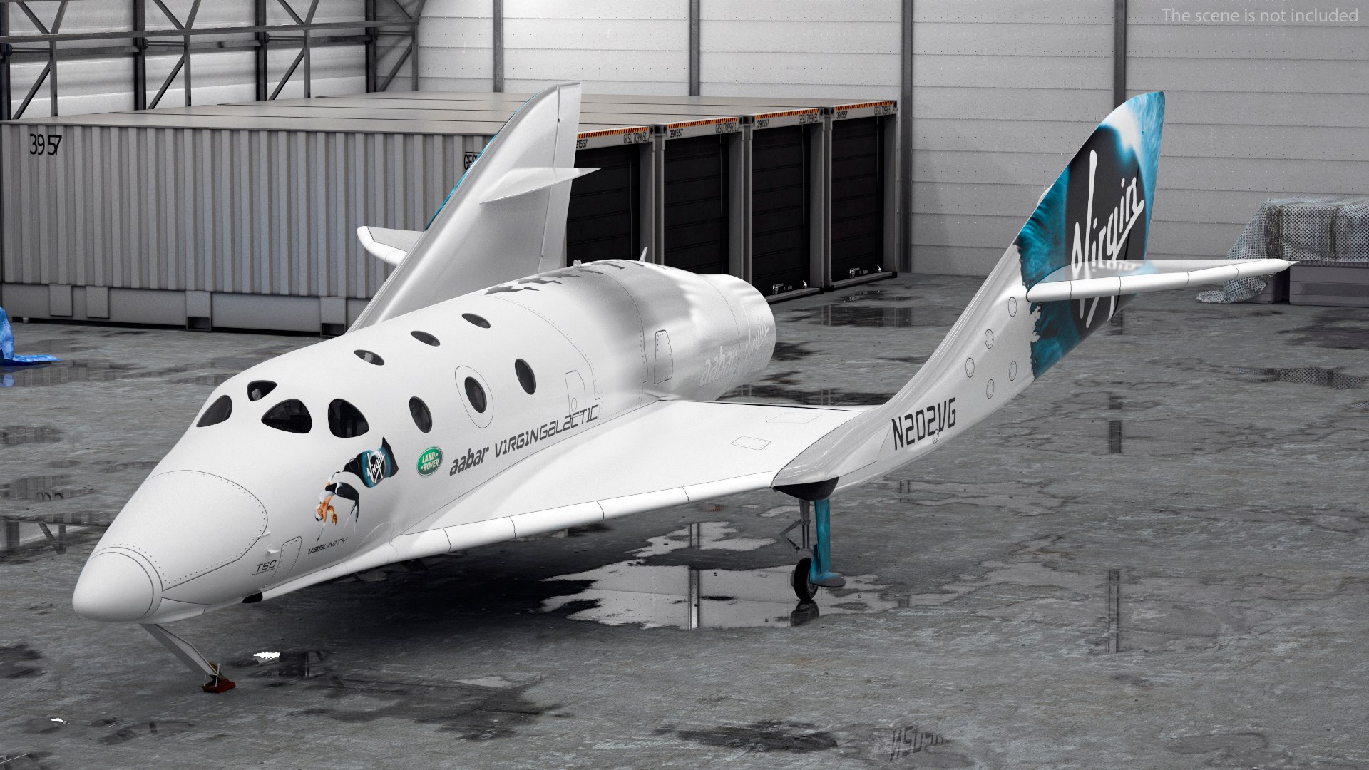 VSS Unity Virgin Suborbital Spaceplane Rigged 3D model - TurboSquid 1838738