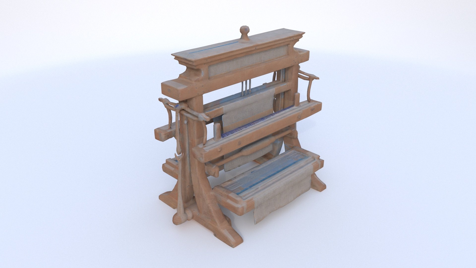 Weaving Loom 3D Model - TurboSquid 2327853
