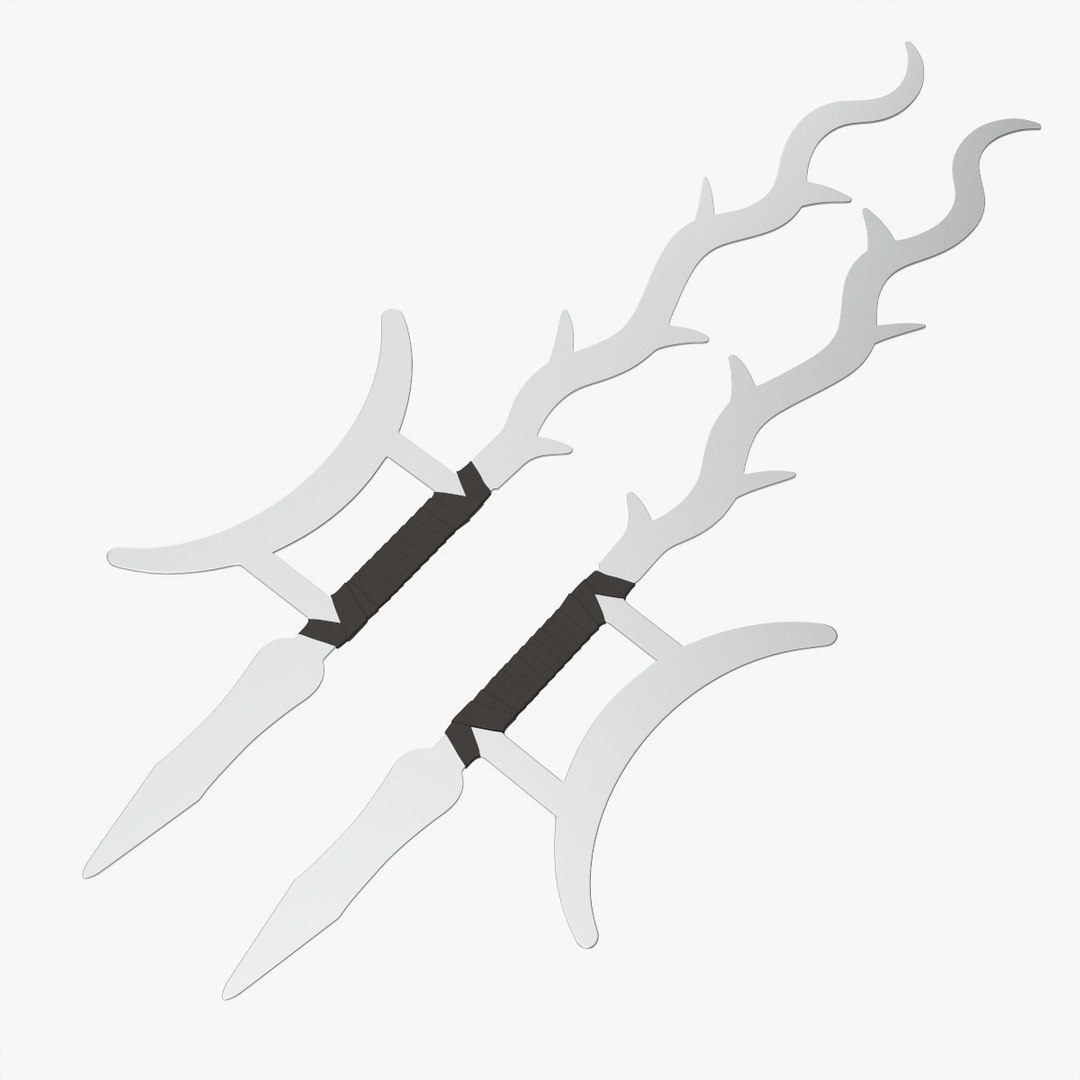 3D Twin Hooks Tree Swords - TurboSquid 1856620