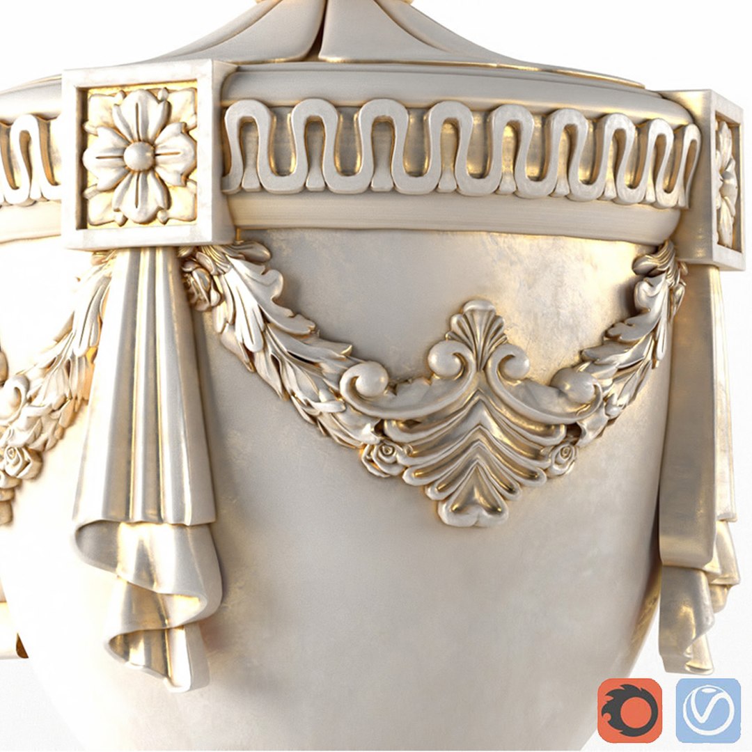 3D Vase Classical Decoration Facade Model - TurboSquid 1272152