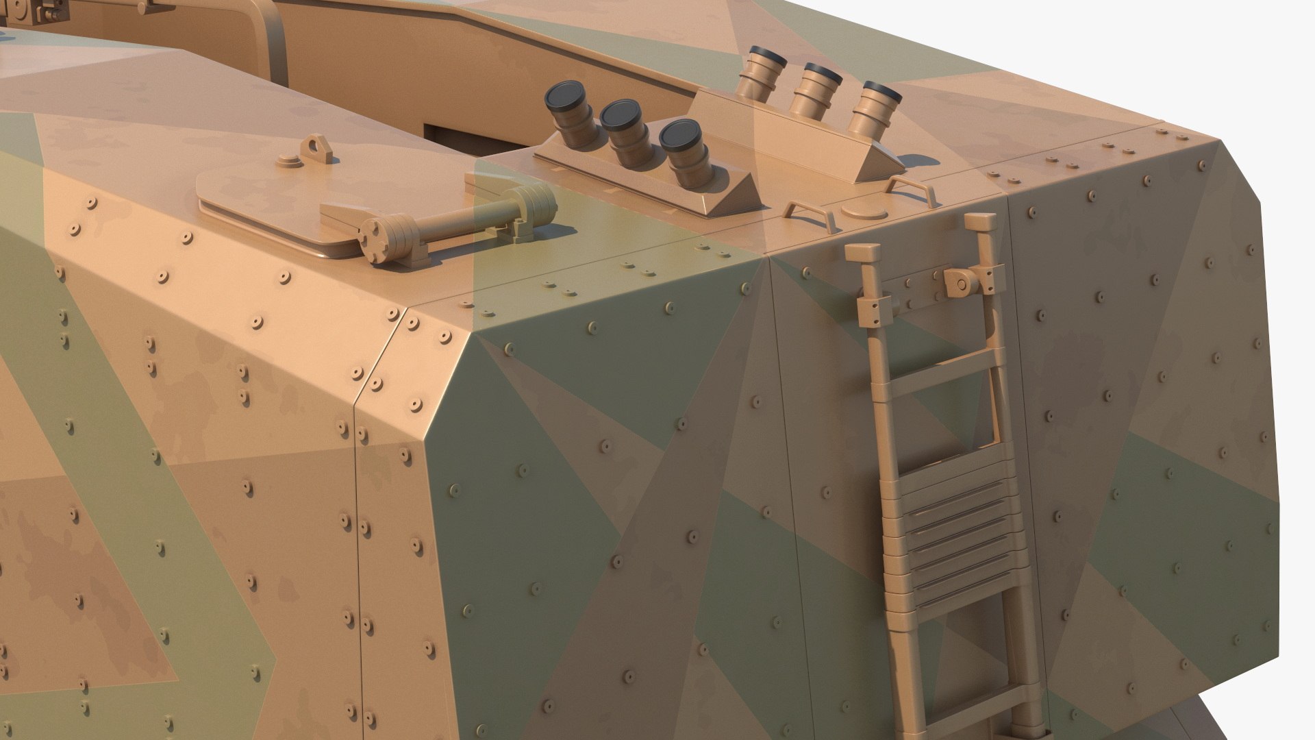 Wheeled Armored Howitzer In Desert Camouflage Model - TurboSquid 2296405