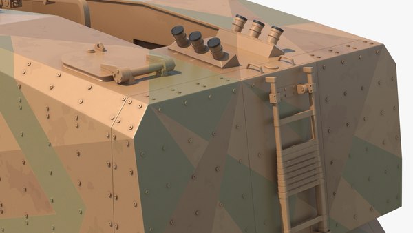 modelo 3d Obús blindado con ruedas en camuflaje del desierto ...