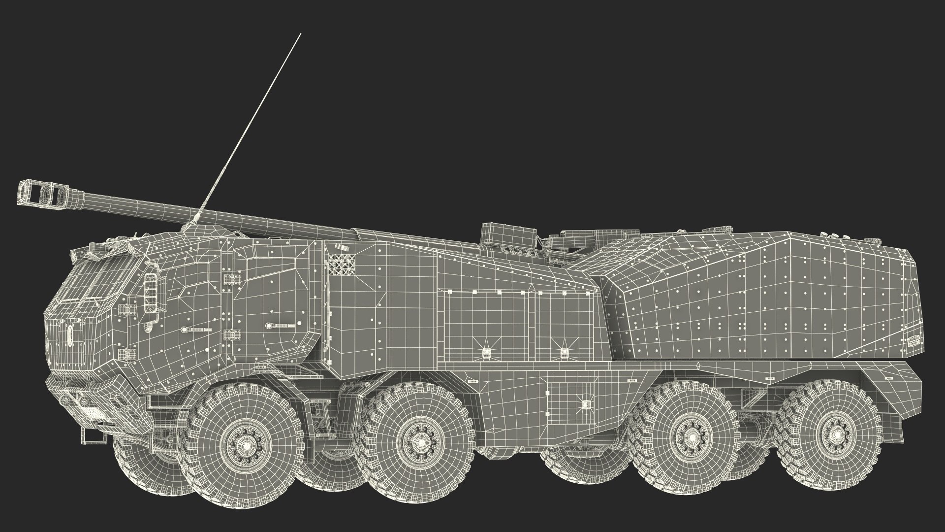 Wheeled Armored Howitzer In Desert Camouflage Model - TurboSquid 2296405