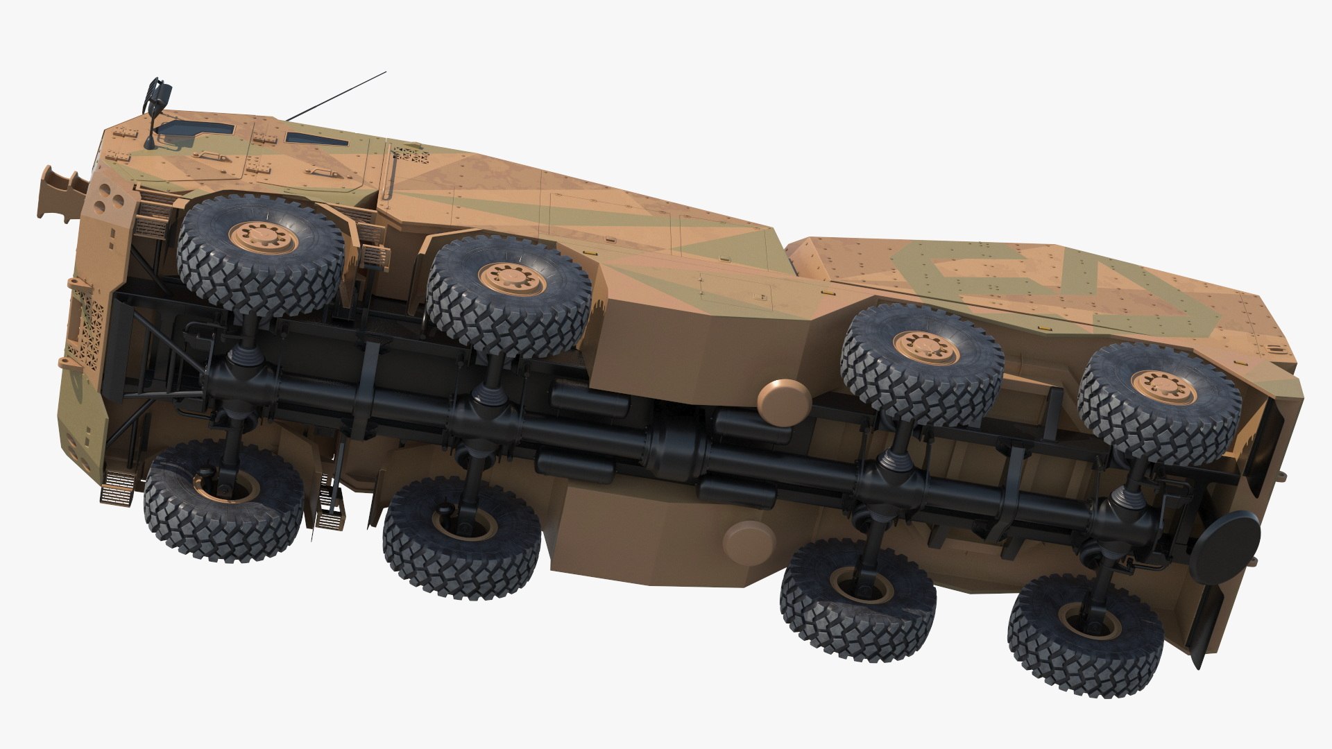 Wheeled Armored Howitzer In Desert Camouflage Model - TurboSquid 2296405