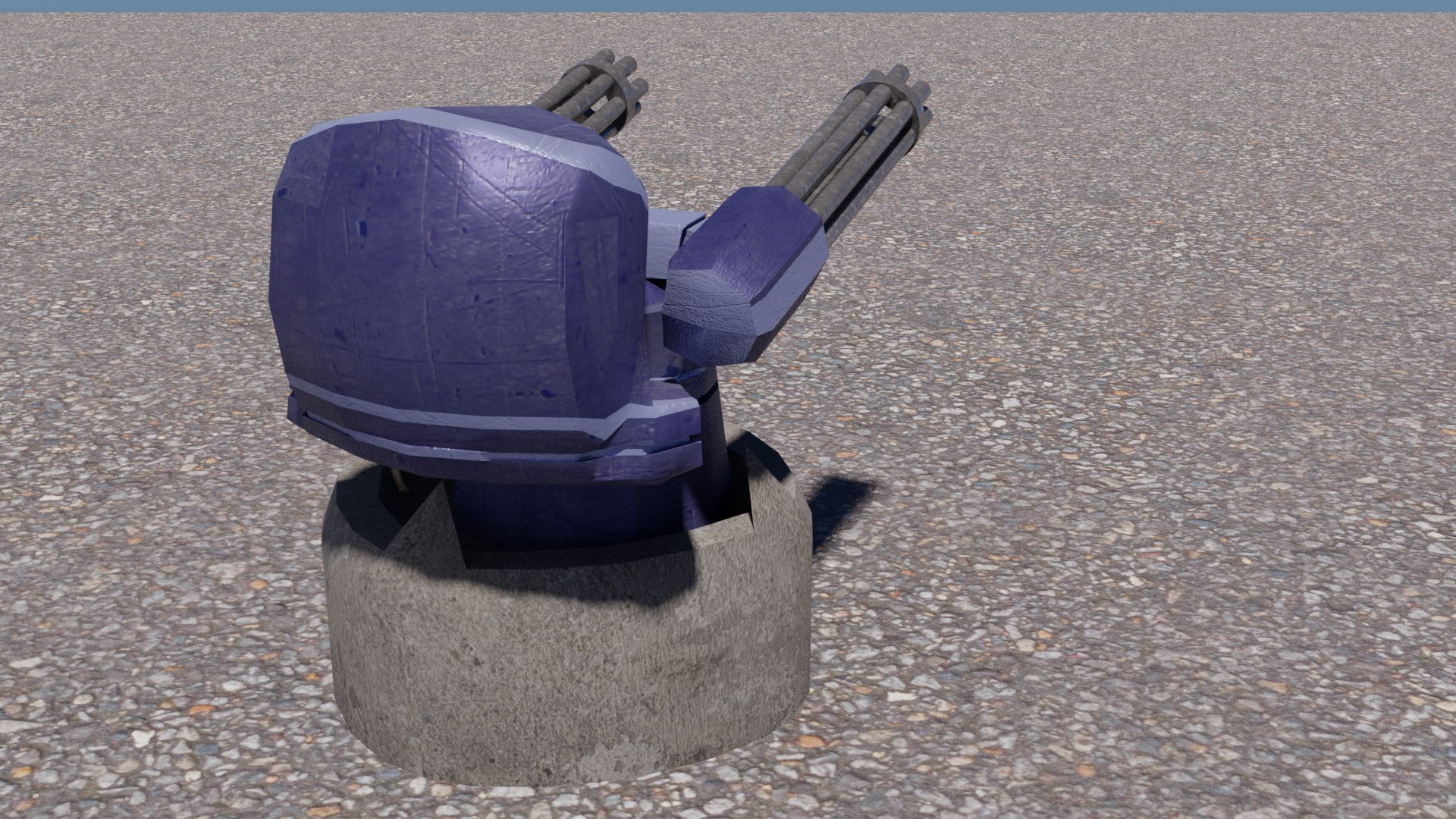 Dual Gatling Turret 3D Model - TurboSquid 1647304