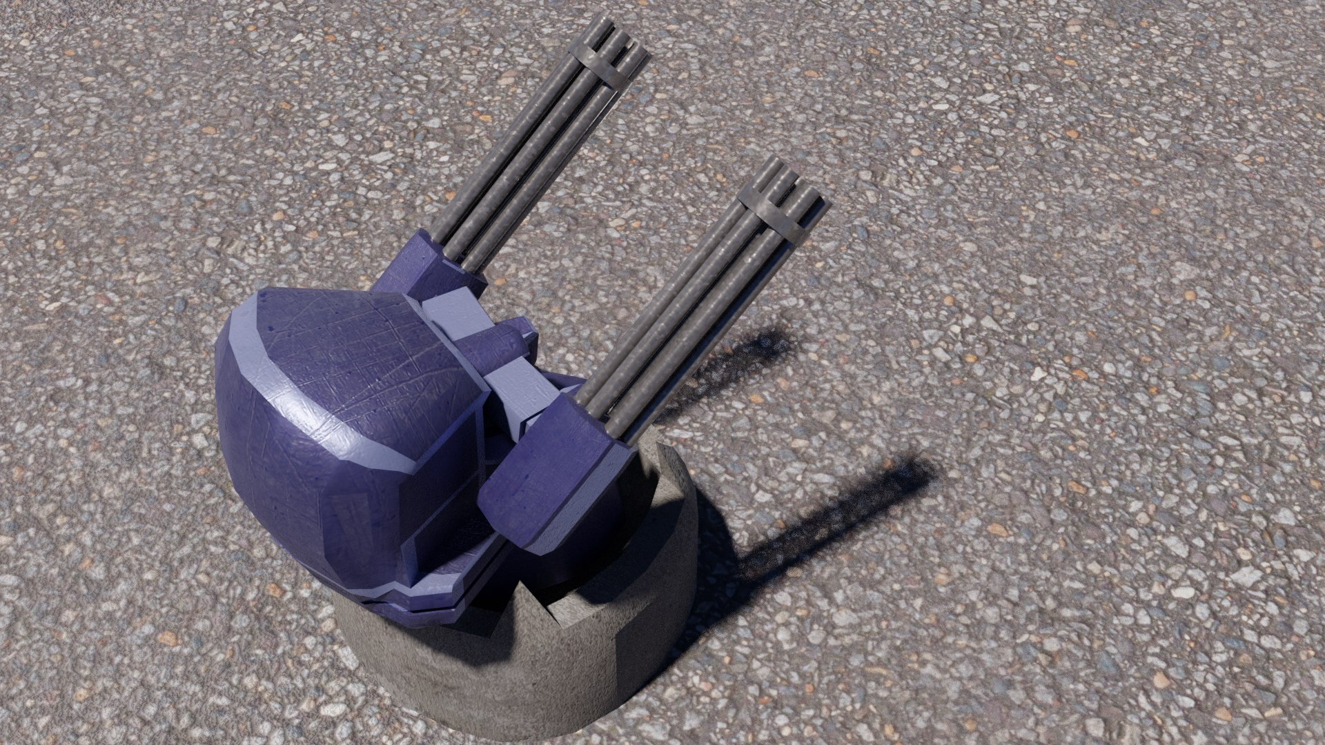 Dual Gatling Turret 3D Model - TurboSquid 1647304
