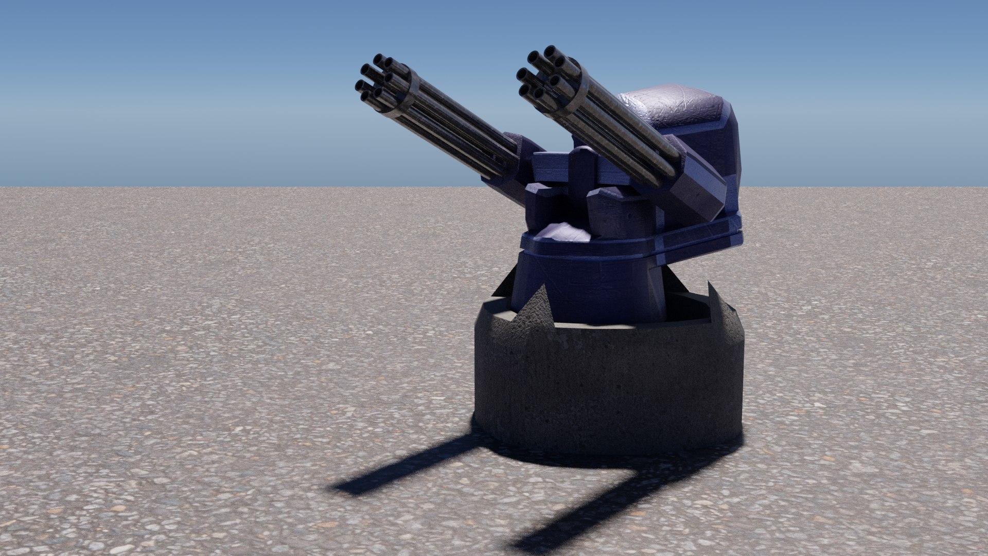 Dual Gatling Turret 3D Model - TurboSquid 1647304