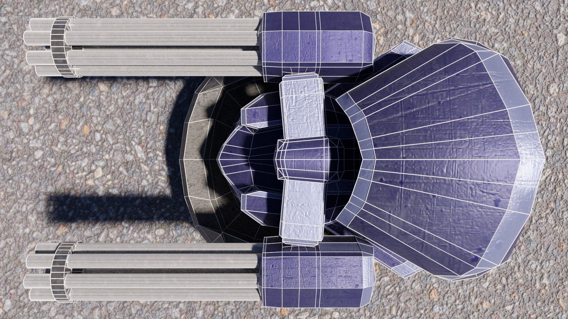 Dual Gatling Turret 3D Model - TurboSquid 1647304