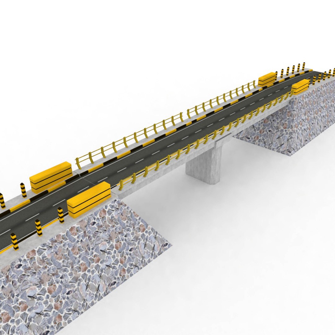 3D Low Poly Concrete Bridge Model - TurboSquid 2273034