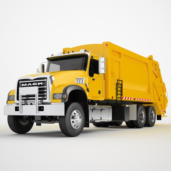 3D model Mack 2021 Granite MHD Garbage Truck 05 - TurboSquid 1807278
