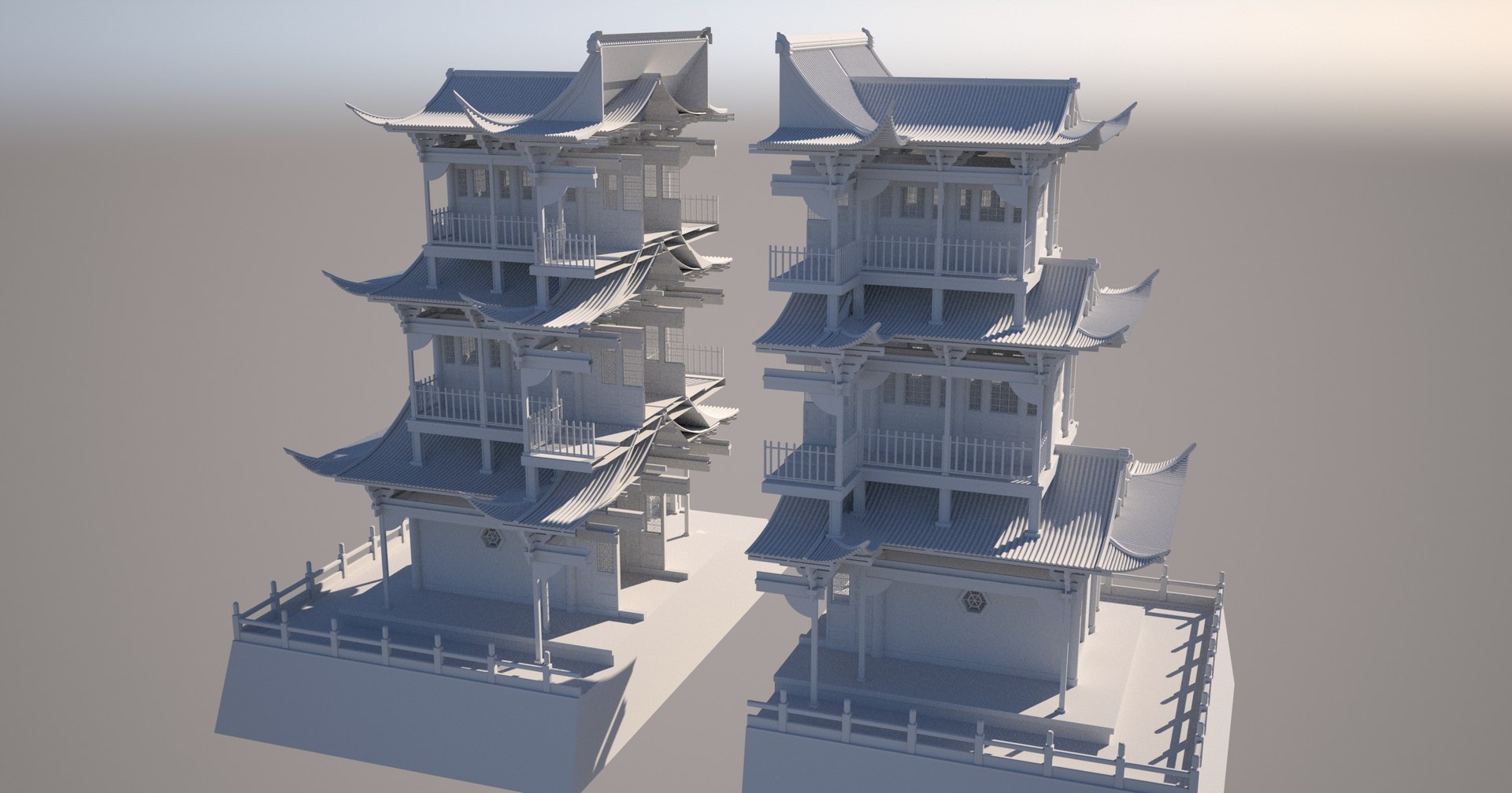 Traditional Chinese Pagoda Model - TurboSquid 1247536