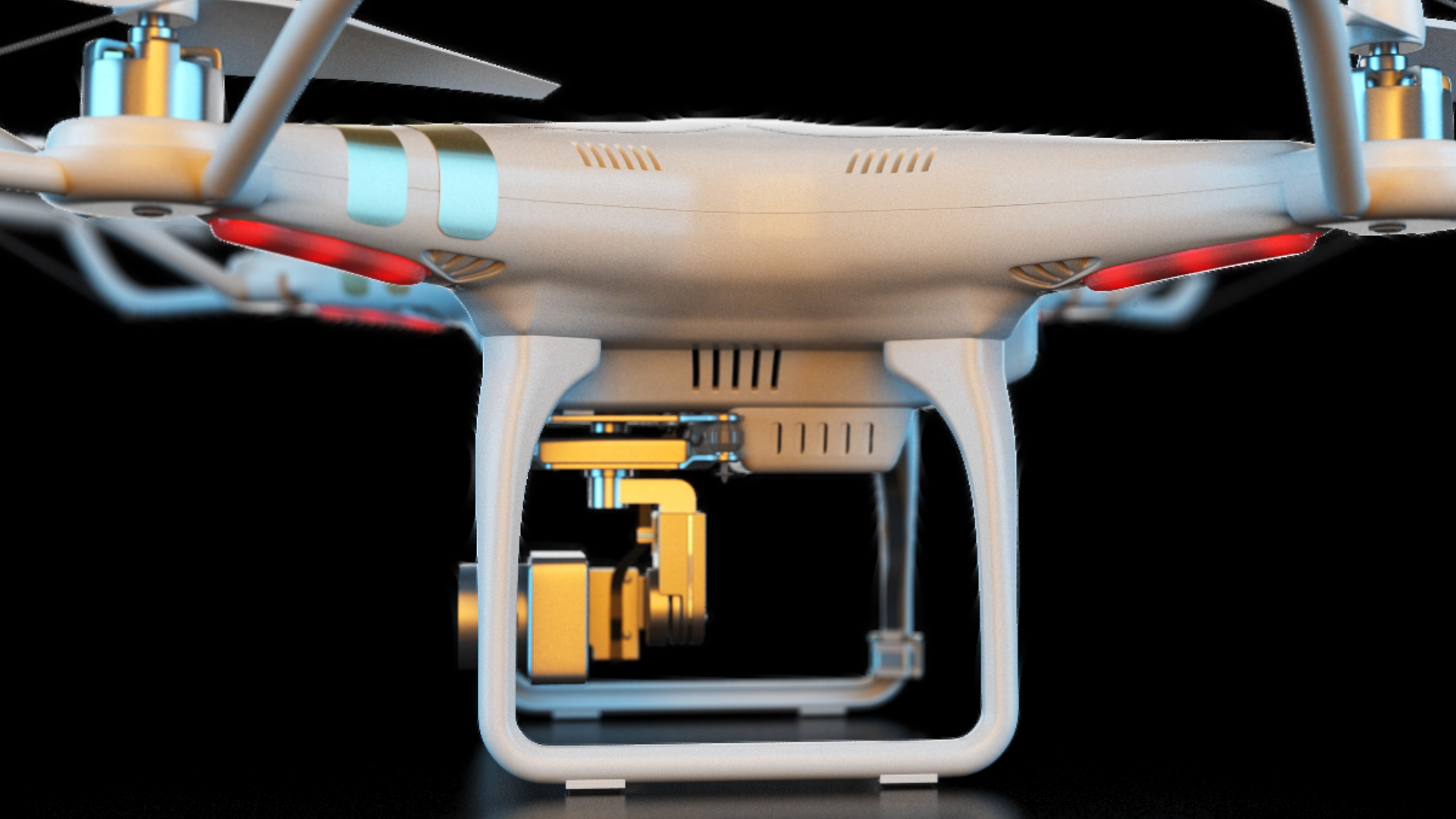 3d model dji phantom 3 quadrocopter