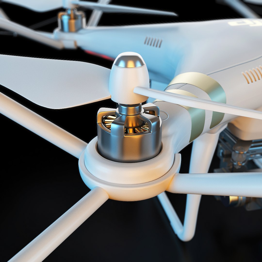 3d model dji phantom 3 quadrocopter