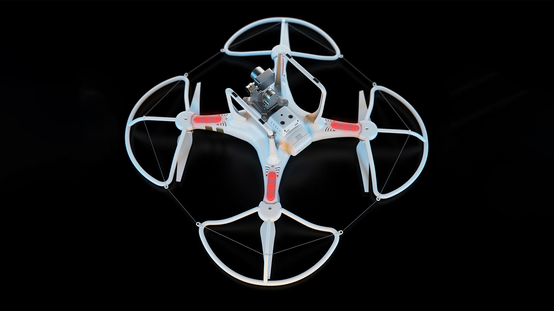3d model dji phantom 3 quadrocopter