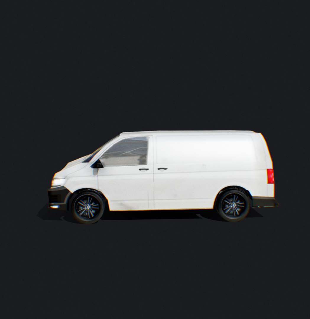 Low Poly White Van 3D Model - TurboSquid 1887253