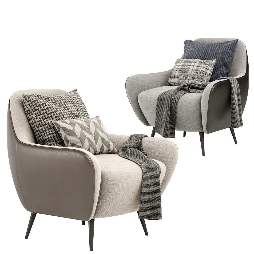 3D Model Nido Armchair By Vibieffe Corona 2015 - TurboSquid 2164211