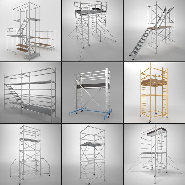 3d scaffold towers set