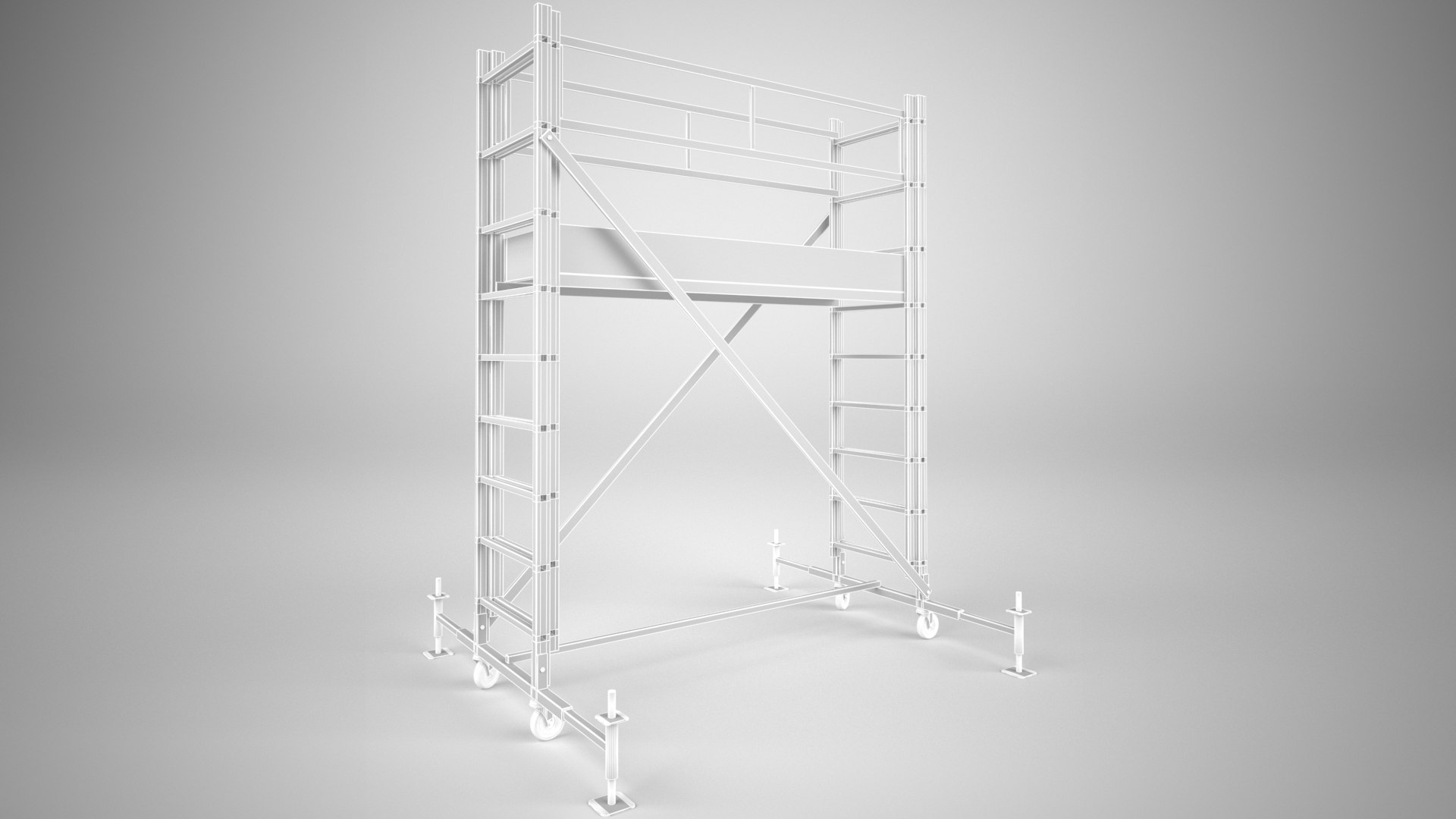 3d scaffold towers set