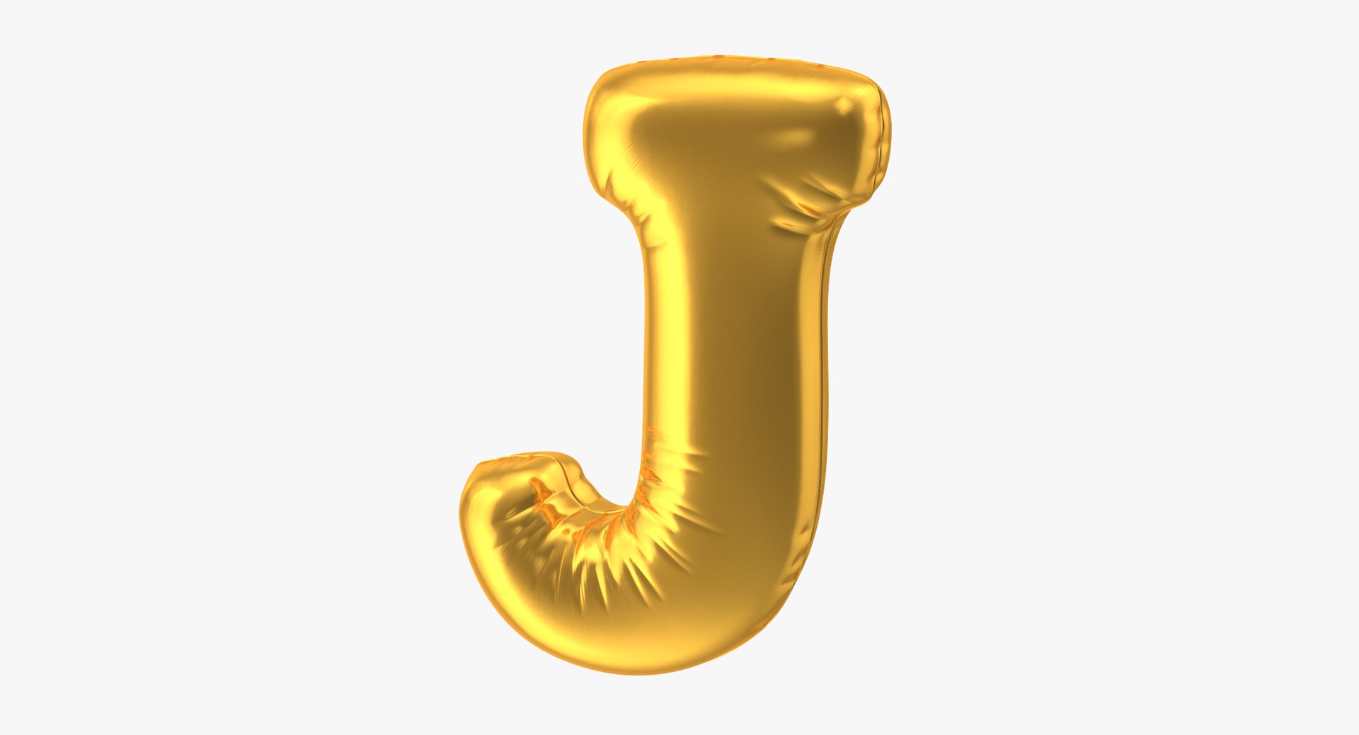 3D foil balloon letter j - TurboSquid 1214793