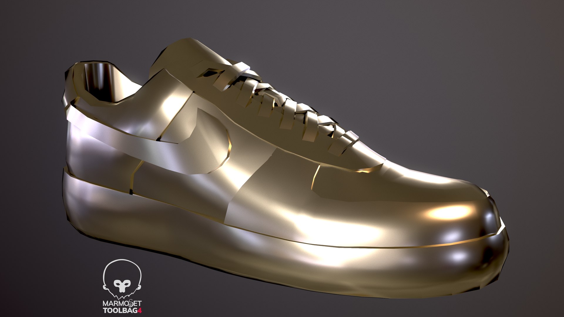 3D Model Nike Air Force 1 Kit 18 Custom Low-poly Game Ready Pbr Low ...