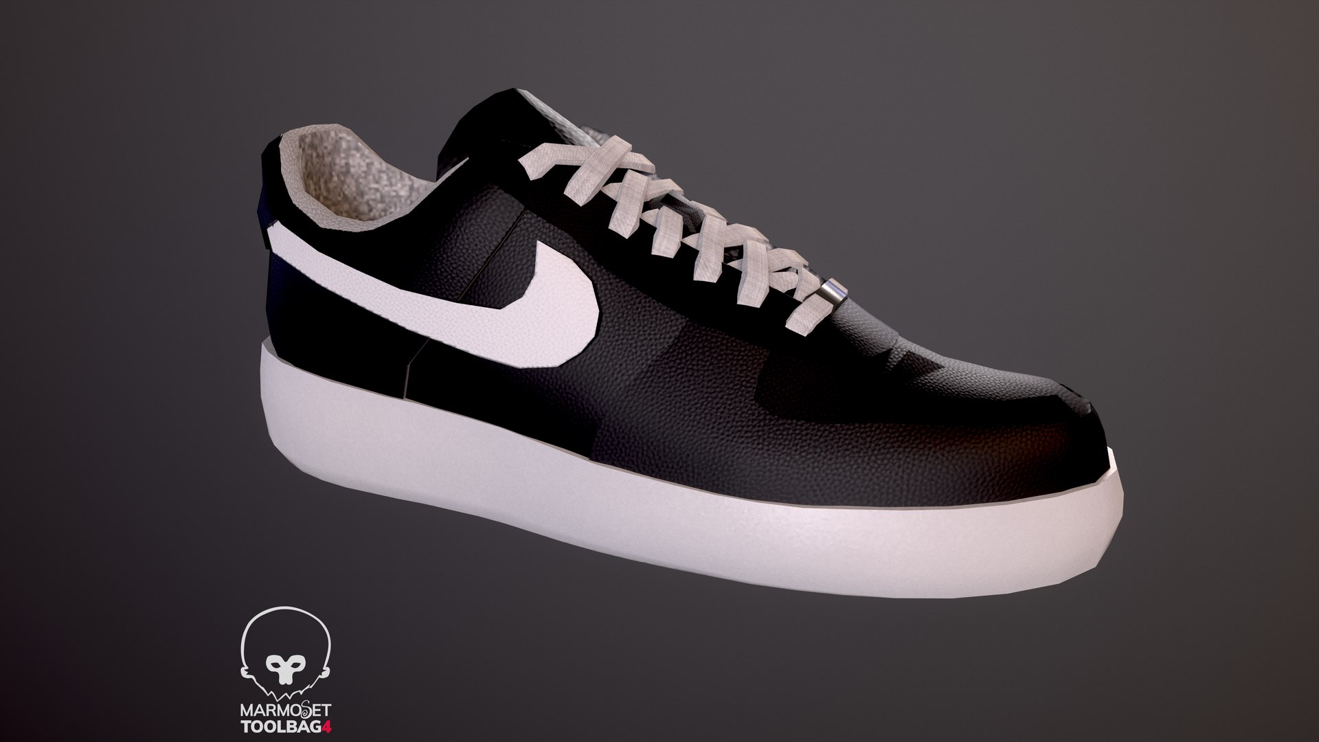 3D Model Nike Air Force 1 Kit 18 Custom Low-poly Game Ready Pbr Low ...