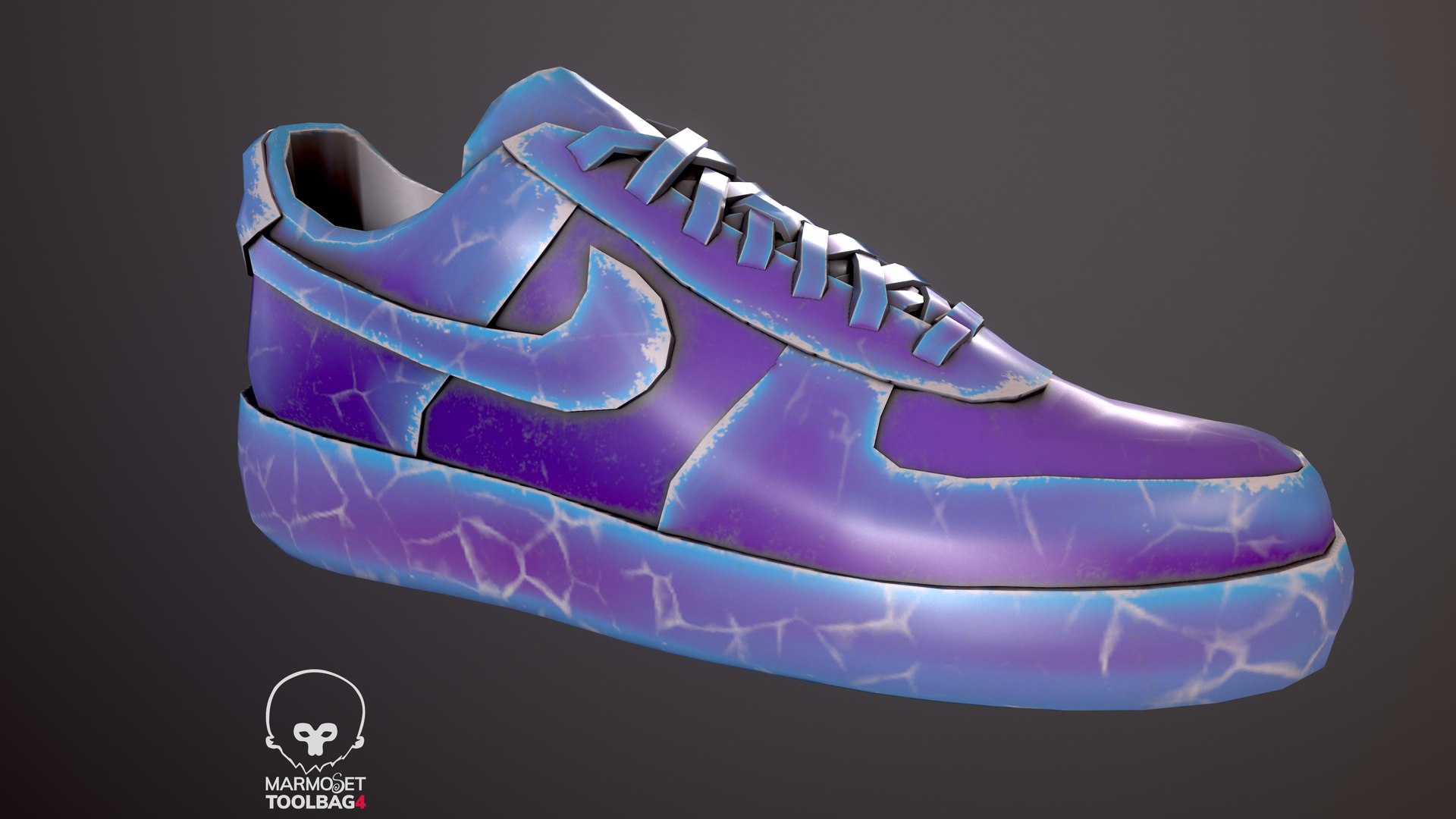 3D Model Nike Air Force 1 Kit 18 Custom Low-poly Game Ready Pbr Low ...