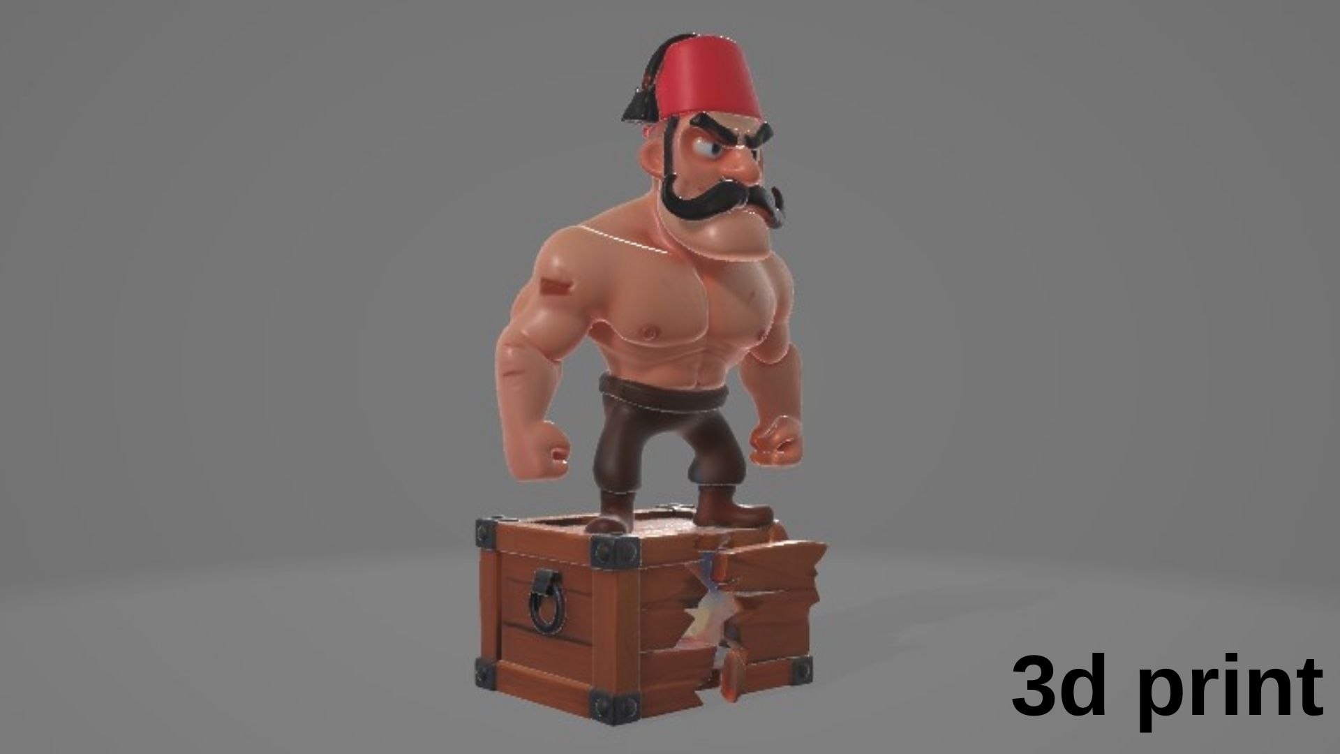 3D Ottoman Tough Guy Figurine 3D Print File STL - TurboSquid 2399545