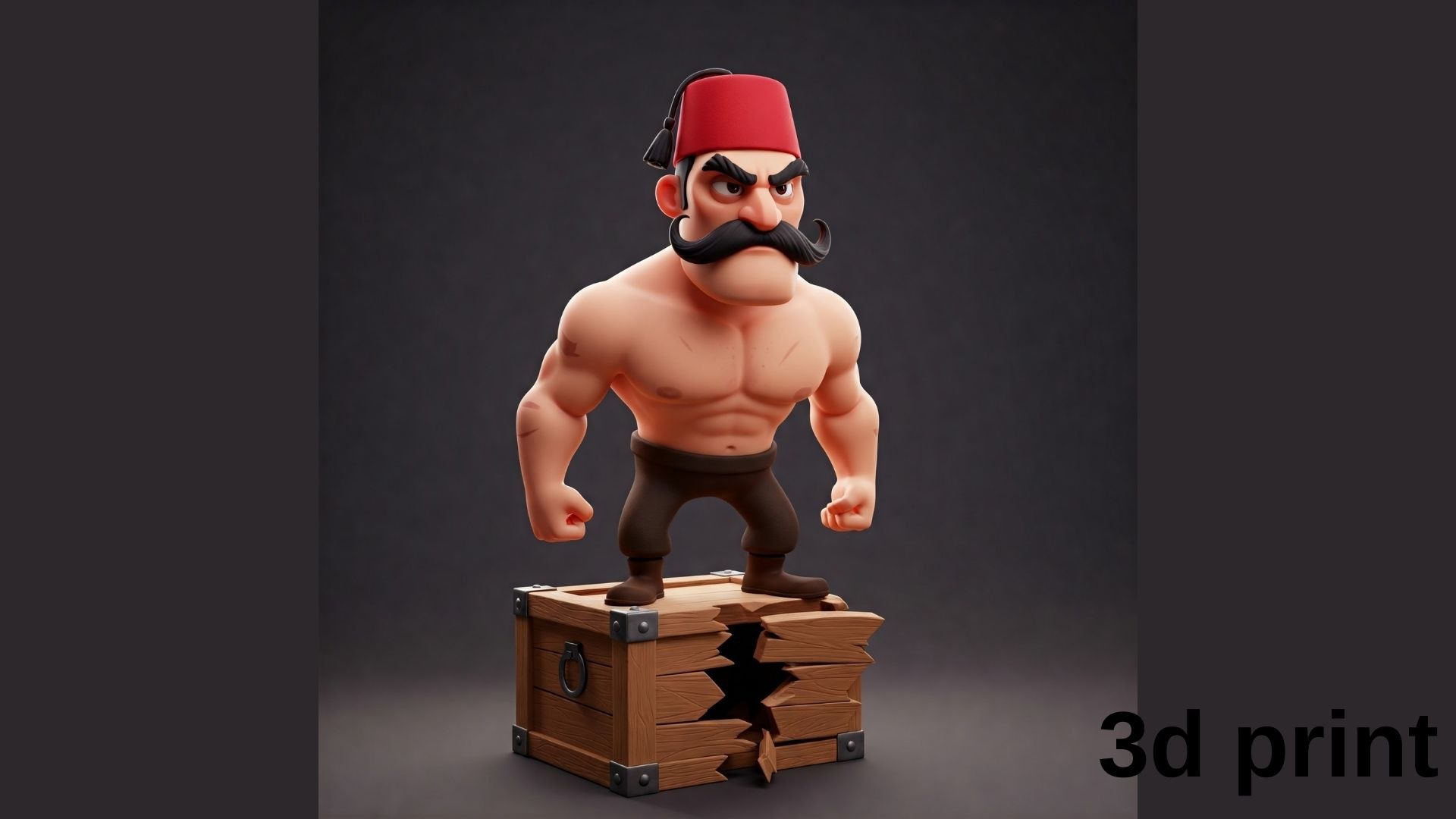 3D Ottoman Tough Guy Figurine 3D Print File STL - TurboSquid 2399545