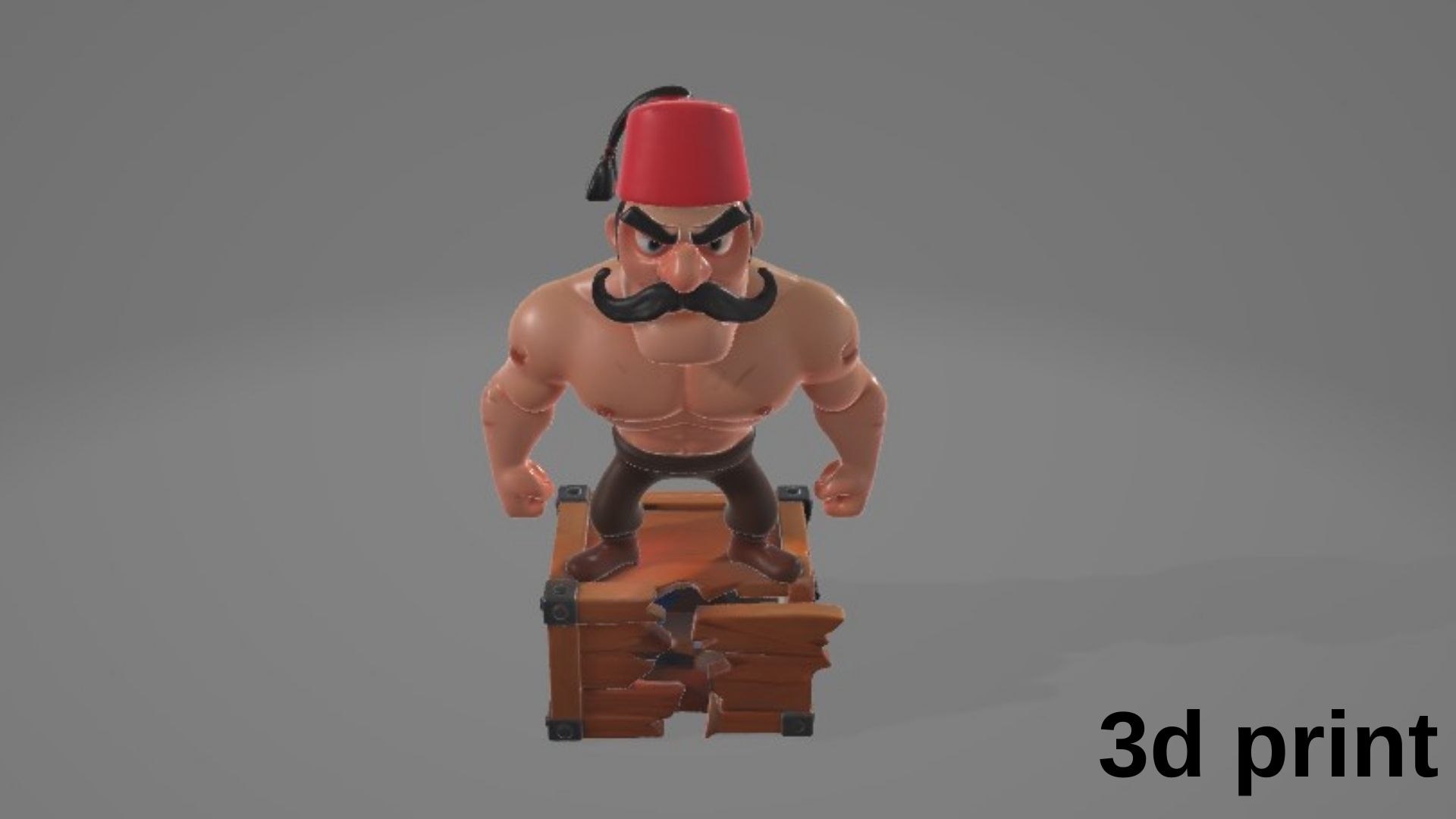 3D Ottoman Tough Guy Figurine 3D Print File STL - TurboSquid 2399545
