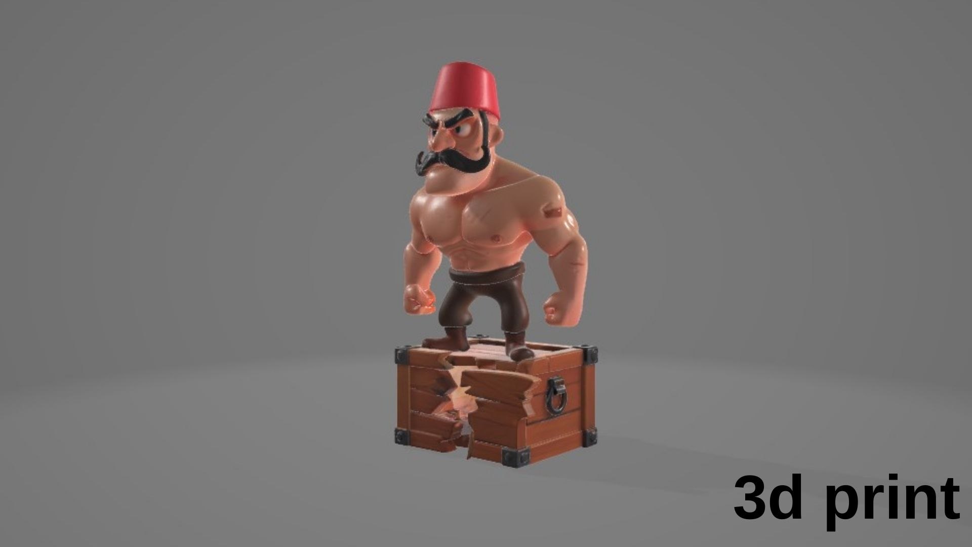 3D Ottoman Tough Guy Figurine 3D Print File STL - TurboSquid 2399545