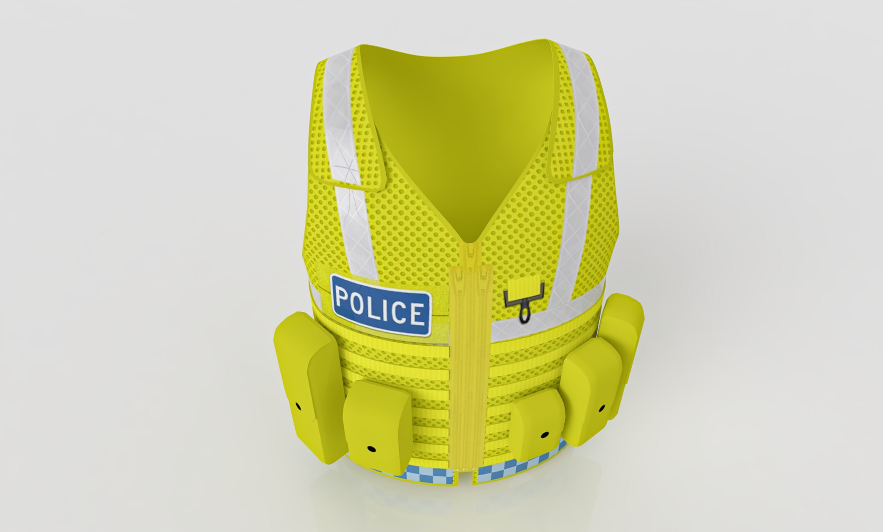 3D Yellow Police Vests Low Poly PBR - TurboSquid 2339554
