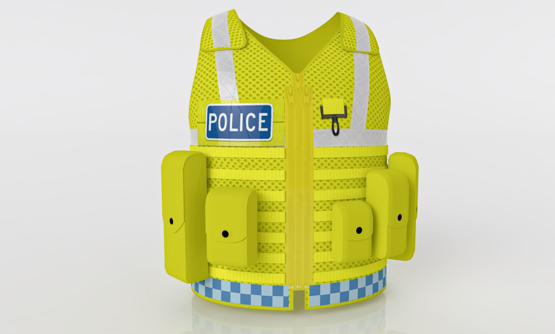 3D Yellow Police Vests Low Poly PBR - TurboSquid 2339554