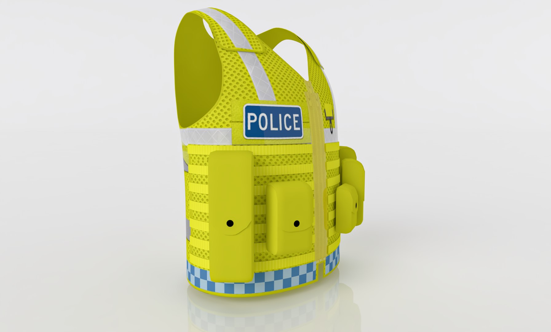 3D Yellow Police Vests Low Poly PBR - TurboSquid 2339554
