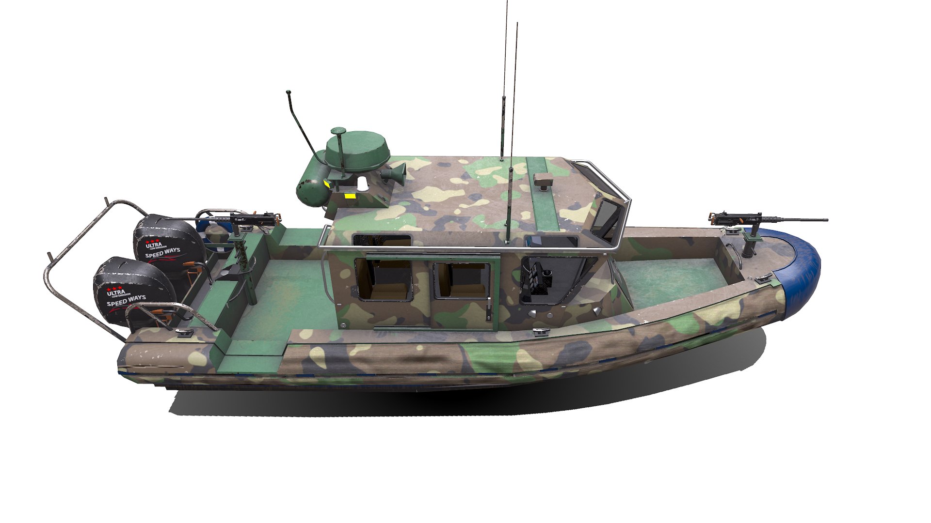 3D Patrol Boat Low-poly PBR Model - TurboSquid 1747488