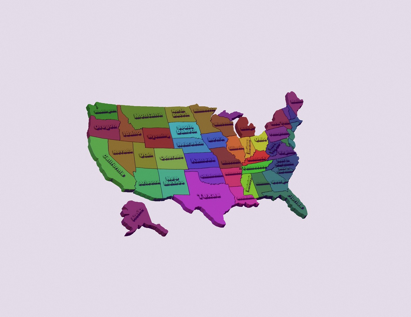 3D USA Map - TurboSquid 1967443