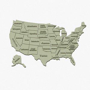 United States Map 3D Models for Download | TurboSquid
