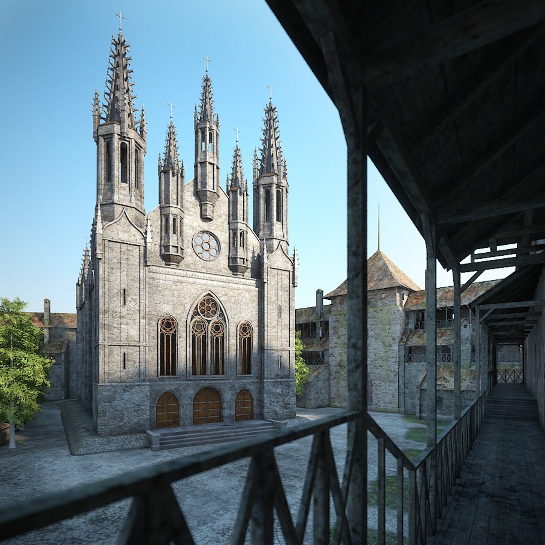 3ds Max Medieval Castle