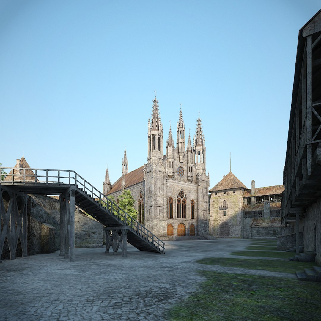 3ds Max Medieval Castle