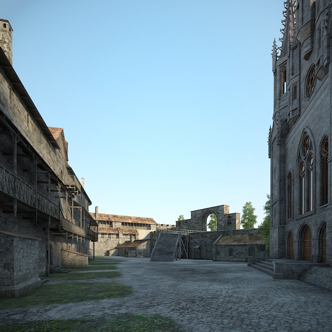 3ds Max Medieval Castle