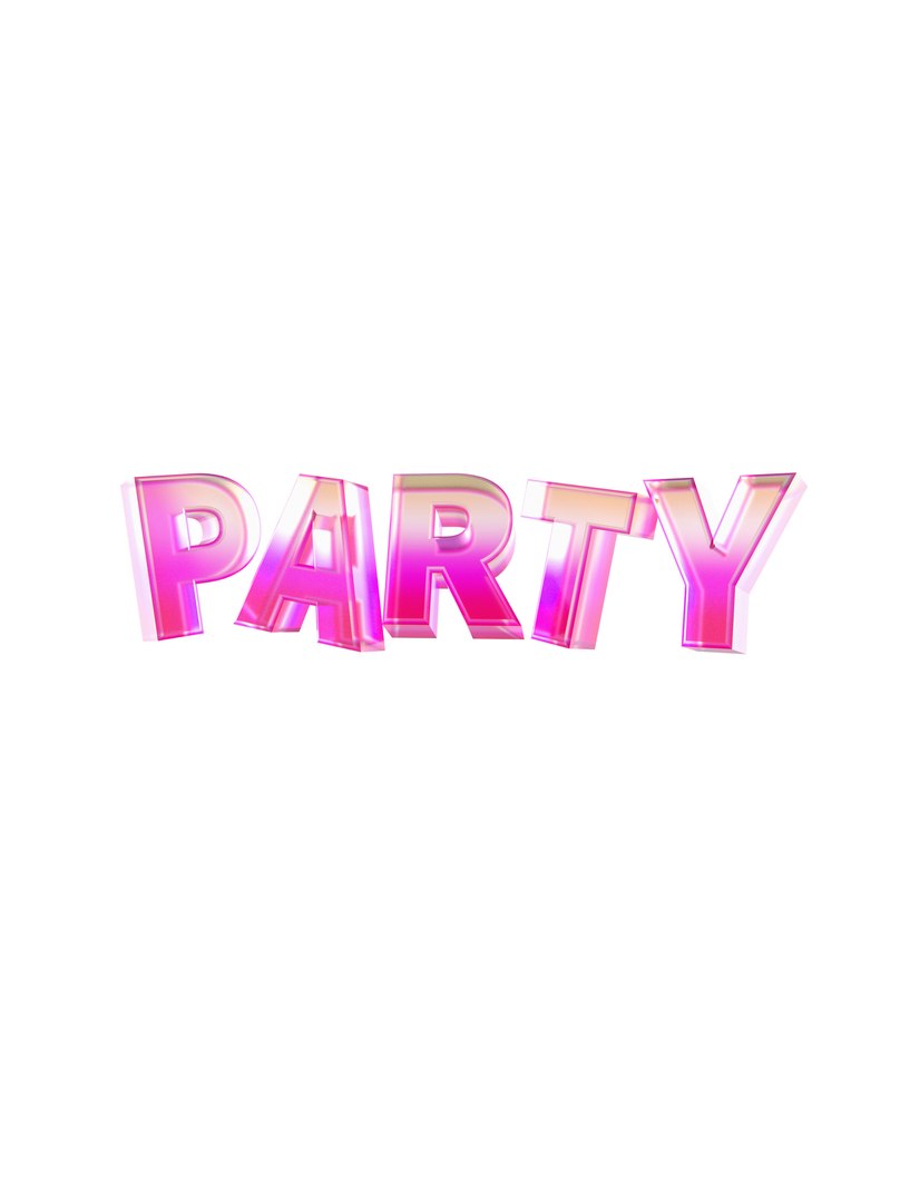 PARTY Advertising Title Art Word 3D Model - TurboSquid 2102419
