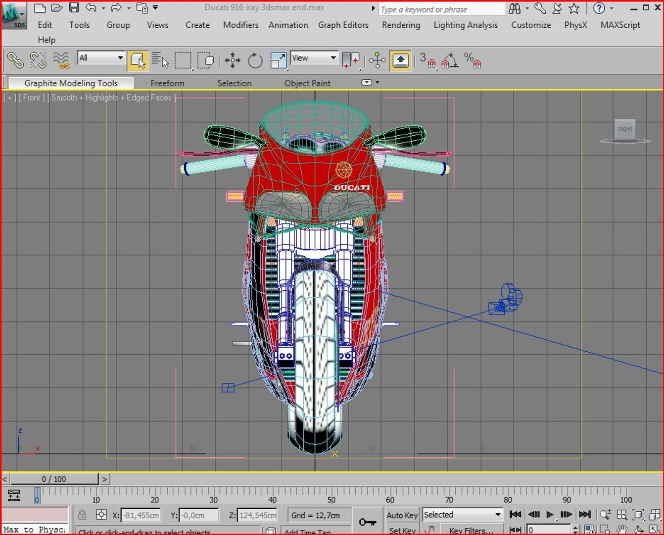 Maya Ducati 916 Iray Rendering