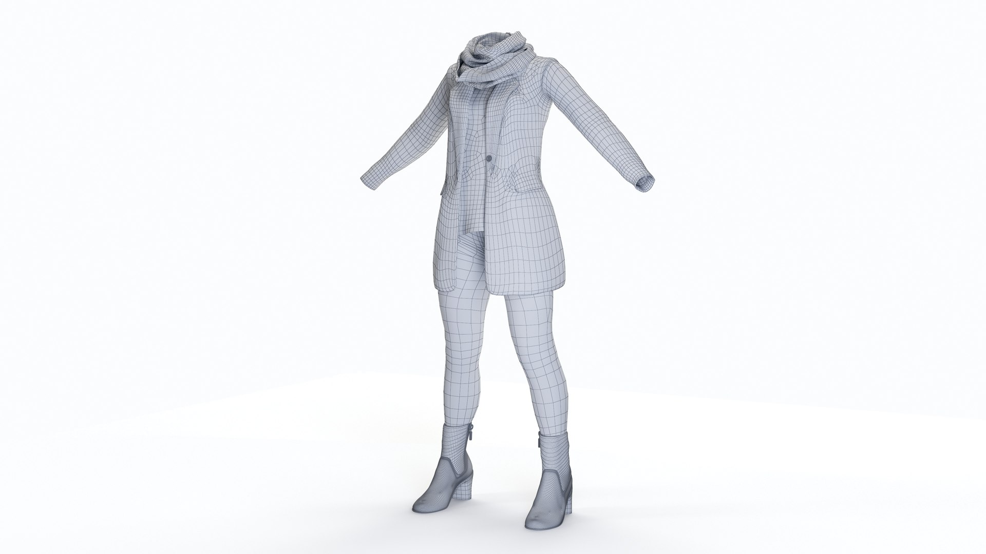 3D Model Autumn Clothing Female - TurboSquid 2175547