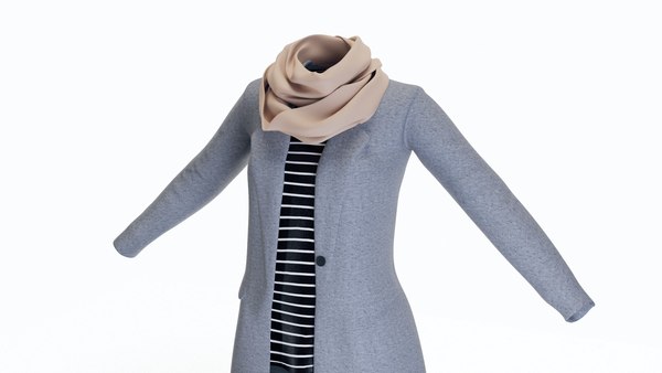 modelo 3d Ropa femenina de otoño - TurboSquid 2175547