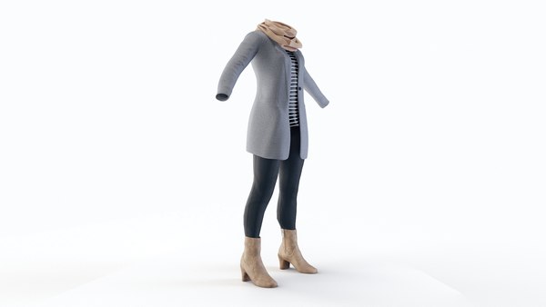 modelo 3d Ropa femenina de otoño - TurboSquid 2175547