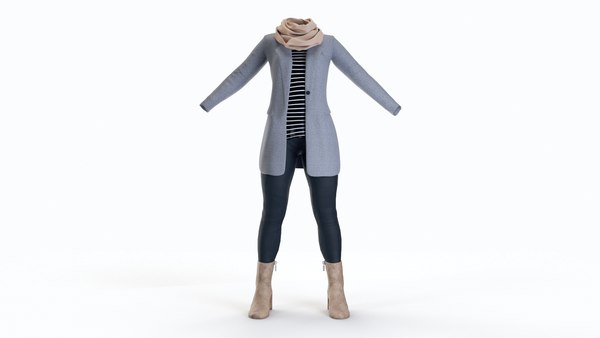modelo 3d Ropa femenina de otoño - TurboSquid 2175547