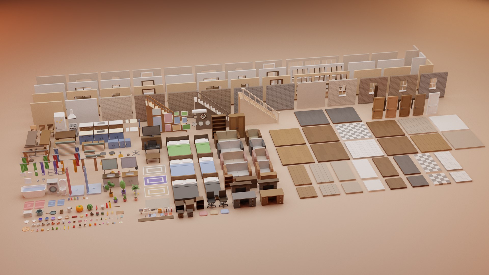 3D Pack Interior Modular - TurboSquid 1547648