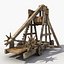 3dsmax old wooden trebuchet